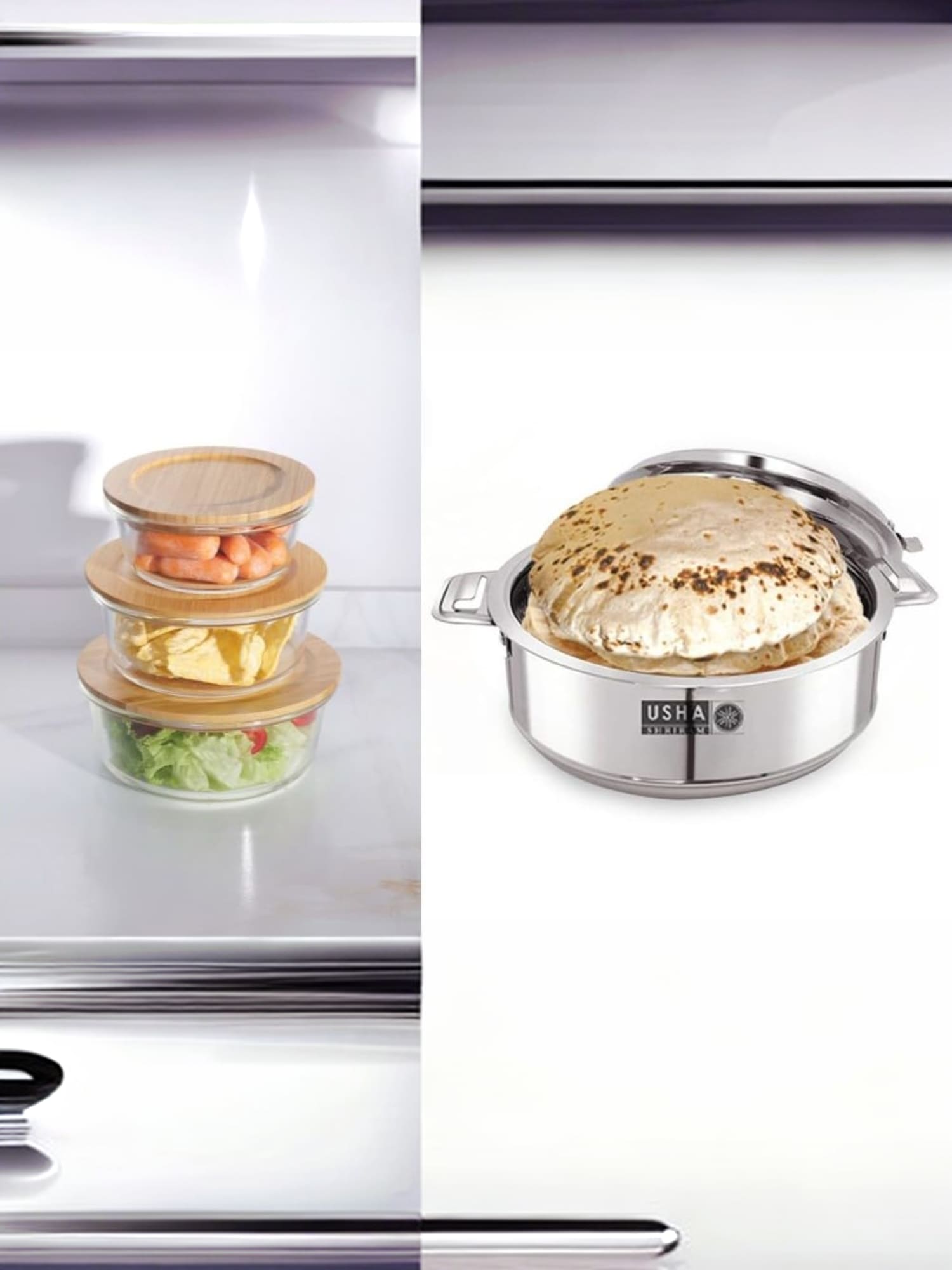 Combo: Borosilicate Food Containers (Microwave Safe) | 3 Pcs - 320ml ...