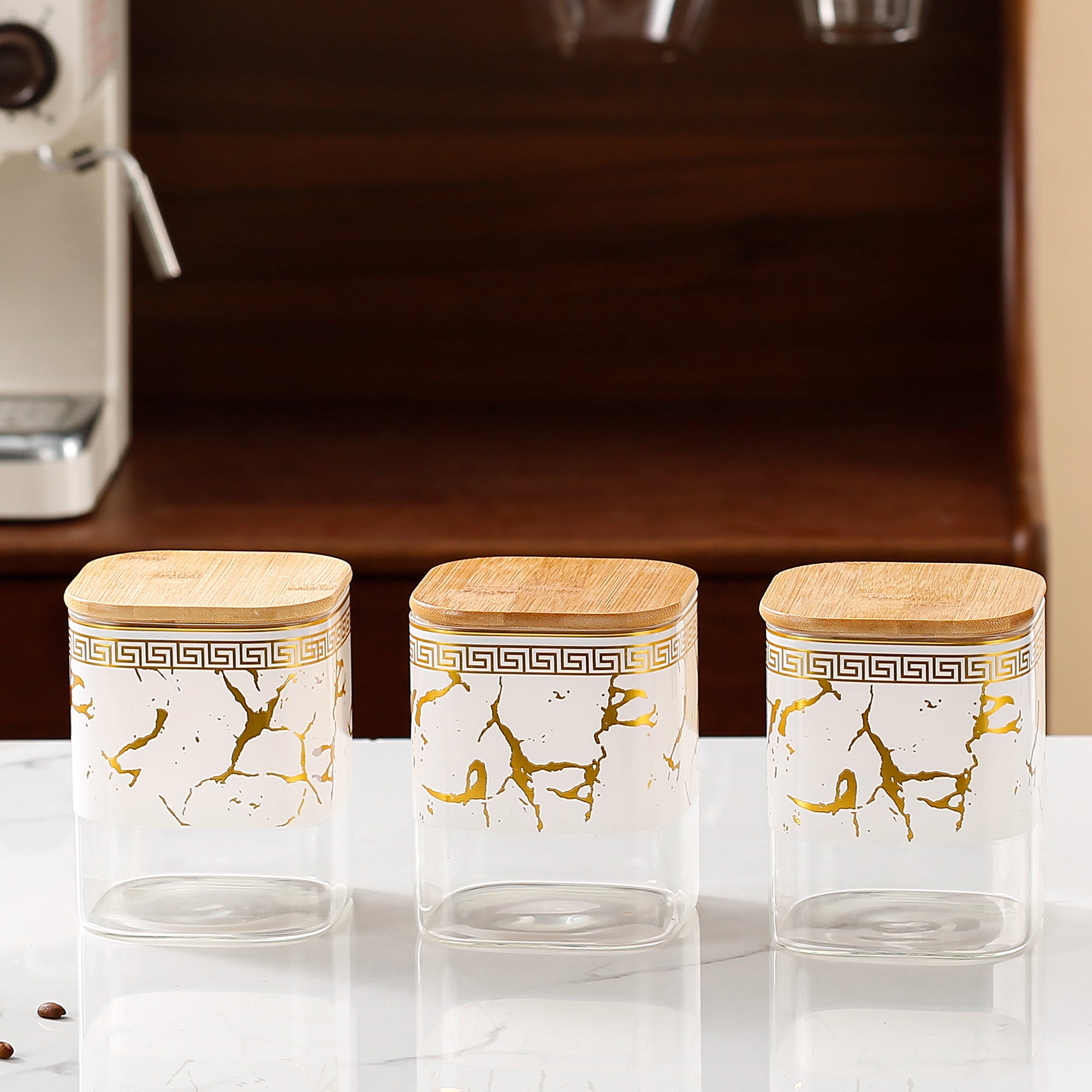 Buy Pack of 3: Ceramic Kitchen Storage Jars with Bamboo Lids – The ...