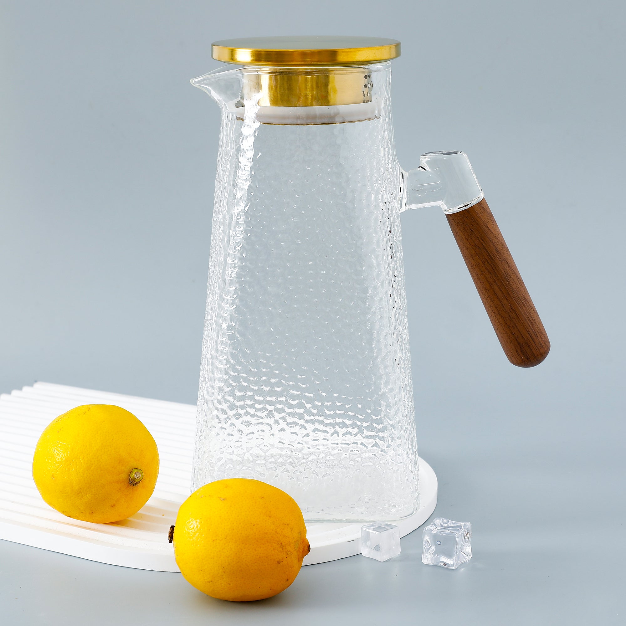 UMAI Borosilicate Glass Water Jug with Airtight Lid (1.5L) | Glass Jar ...