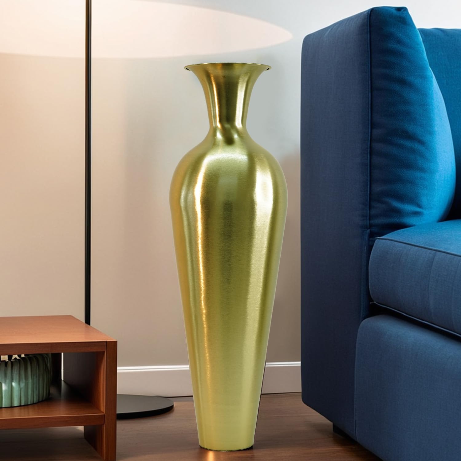 Buy Tall Big Metallic Flower Vase - Luxurious Gold Finish – The Better Home