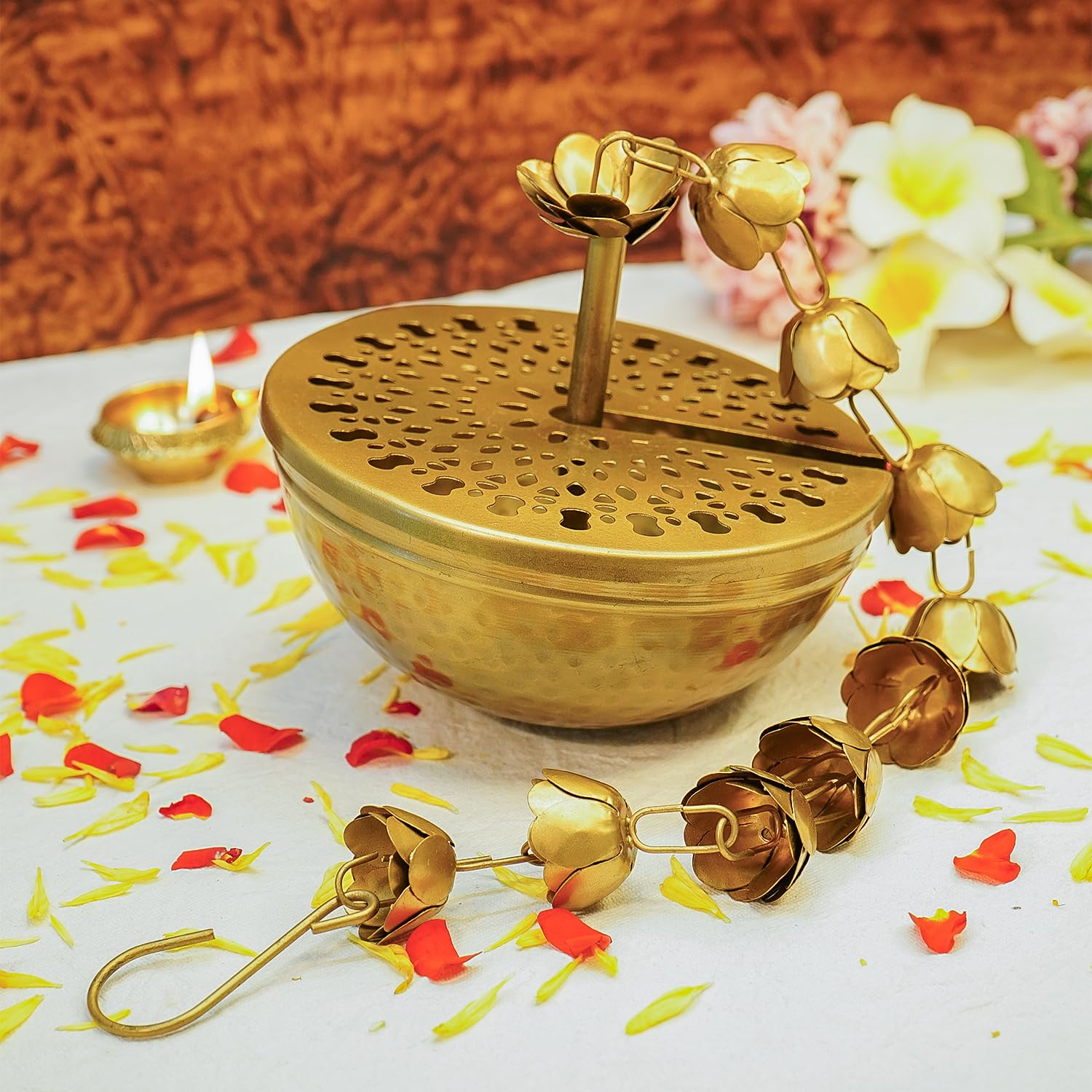 Buy Metal Hanging Dhoop Dani Incense Holder - Elegant Design – The ...