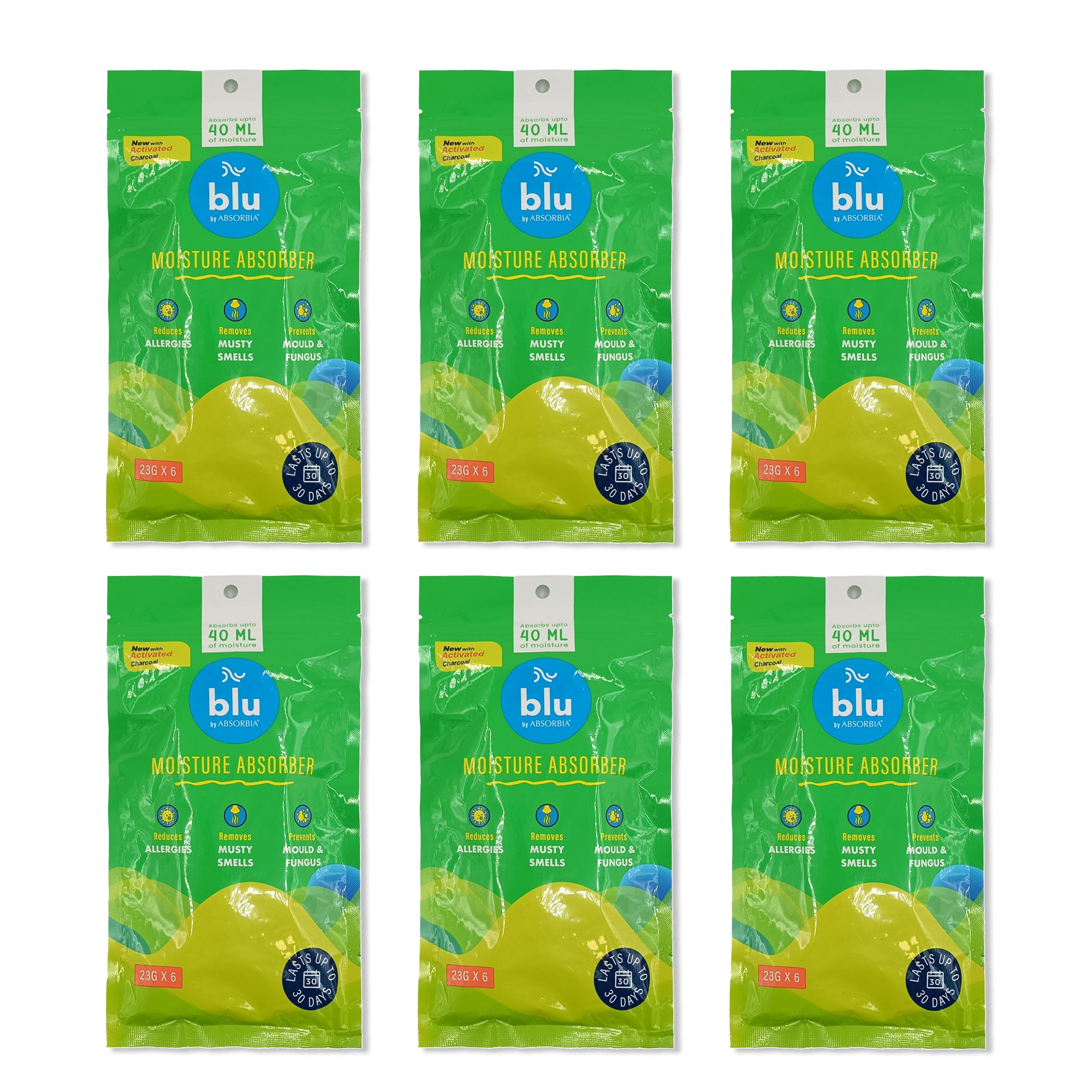 Buy Moisture Absorber Pack of 6: Small Sachets | Activated Charcoal ...