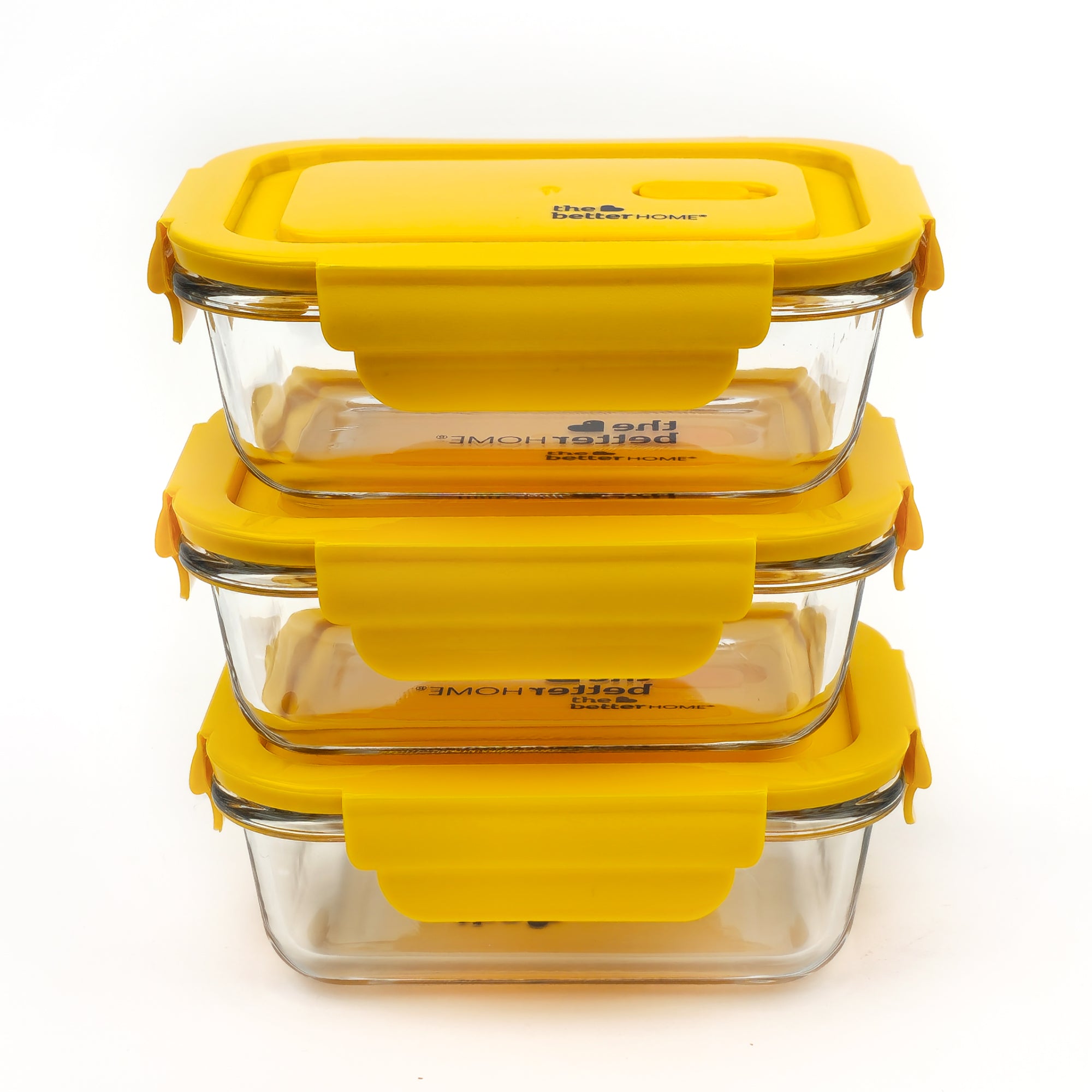 Pack of 3: Borosilicate Glass Lunch Boxes - Microwave & Oven Safe | 41 ...