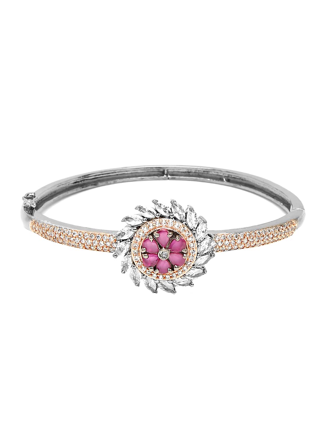 Buy AD Bracelet for Women: Pink American Diamond Bangle – The Better Home
