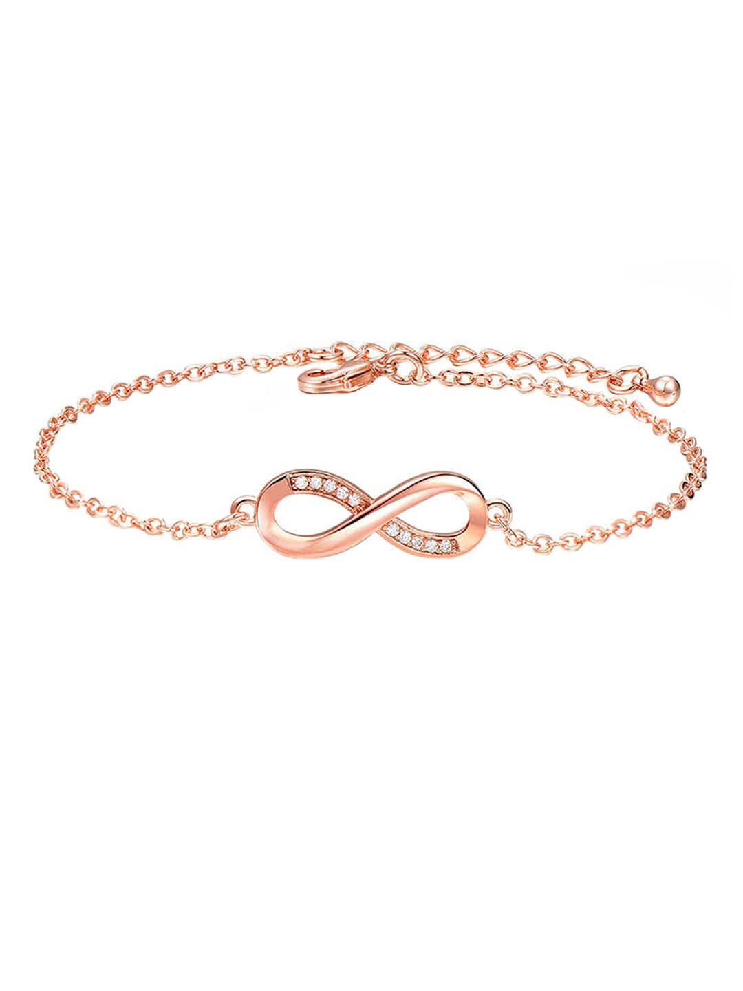 Buy Yellow Chimes Infinity Love Bracelet: Rosegold Plated – The Better Home