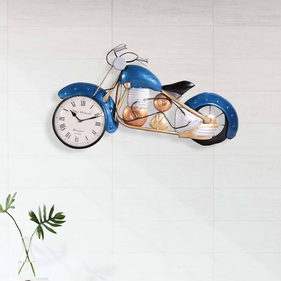 Buy Metal Wall Clock: Bullet Bike Style for Living Room Decor – The ...