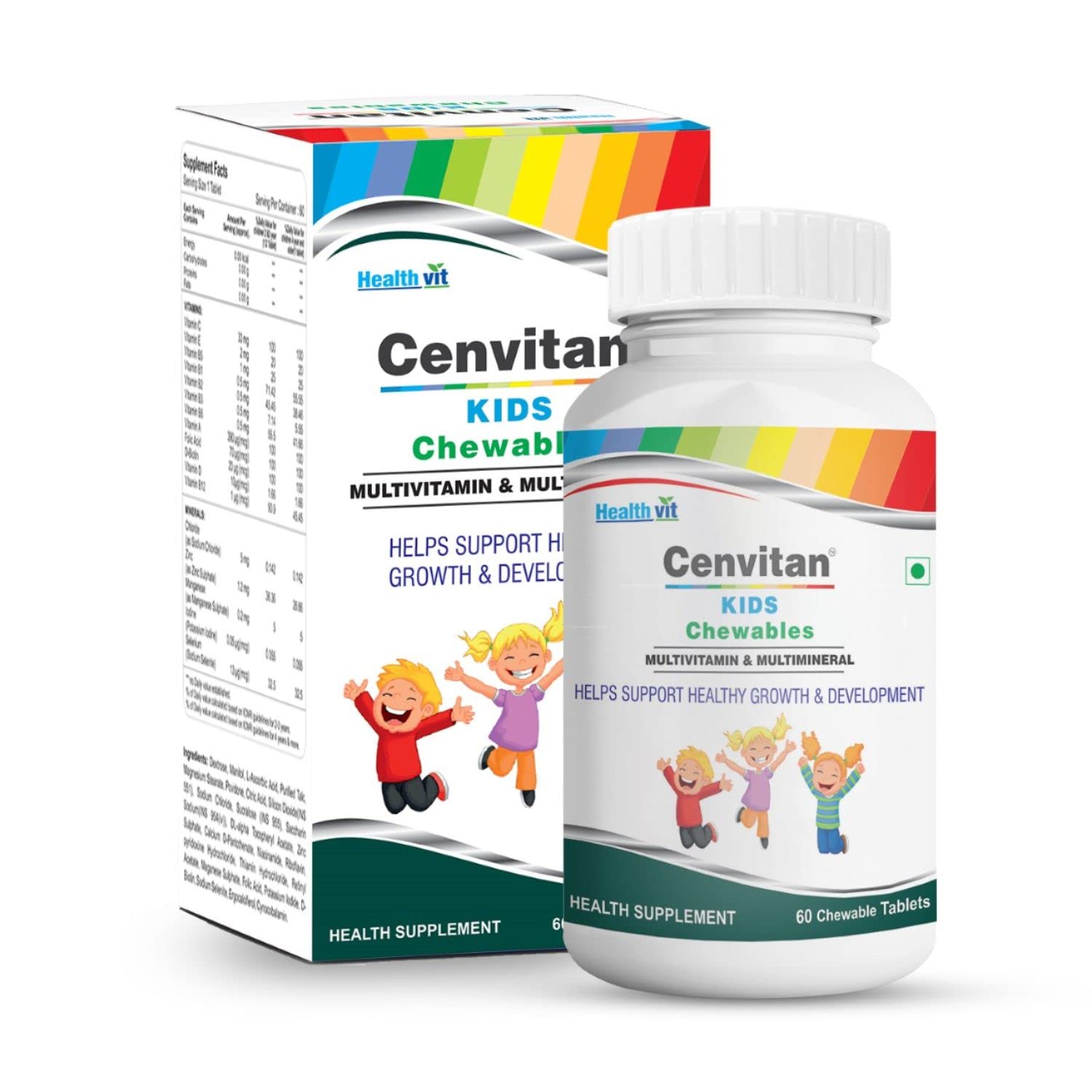 Buy HealthVit Cenvitan Kids Multivitamin Chewable Tablets – The Better Home