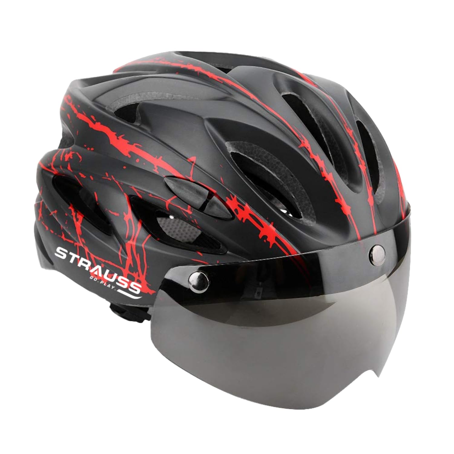 Buy Strauss Cycling Helmet with Magnetic Goggles | Lightweight – The ...