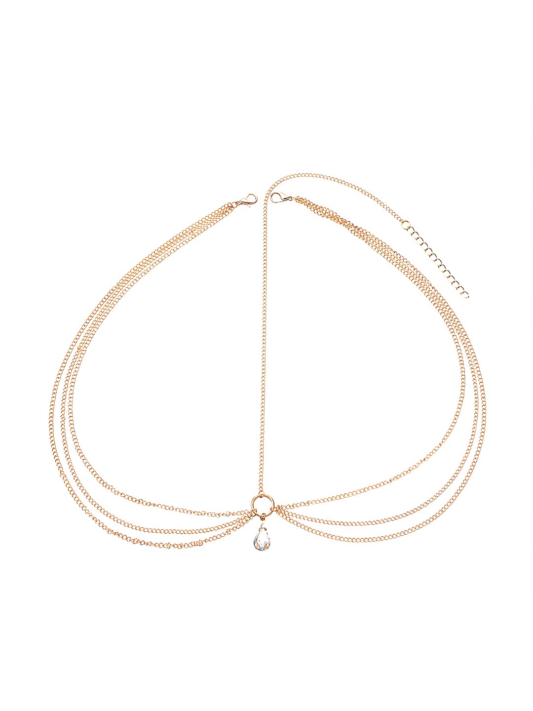 Buy Yellow Chimes Gold Toned Multilayer Head Chain | 58 cm – The Better ...