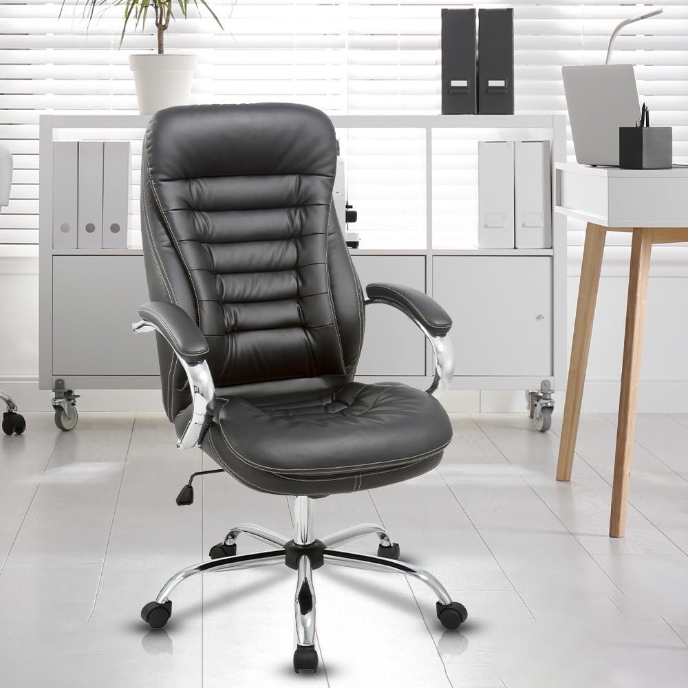 Buy SAVYA HOME Leatherette Executive Office Chair | Ergonomic Design ...