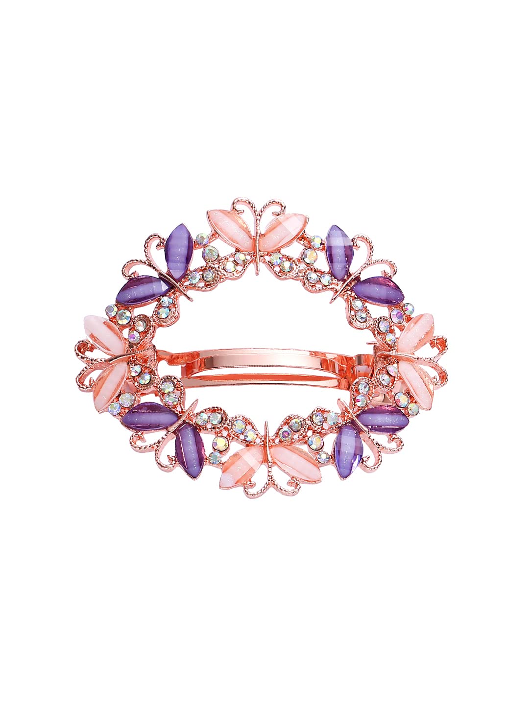 Buy Multicolor Butterfly Hair Clip: Crystal French Barrette – The ...