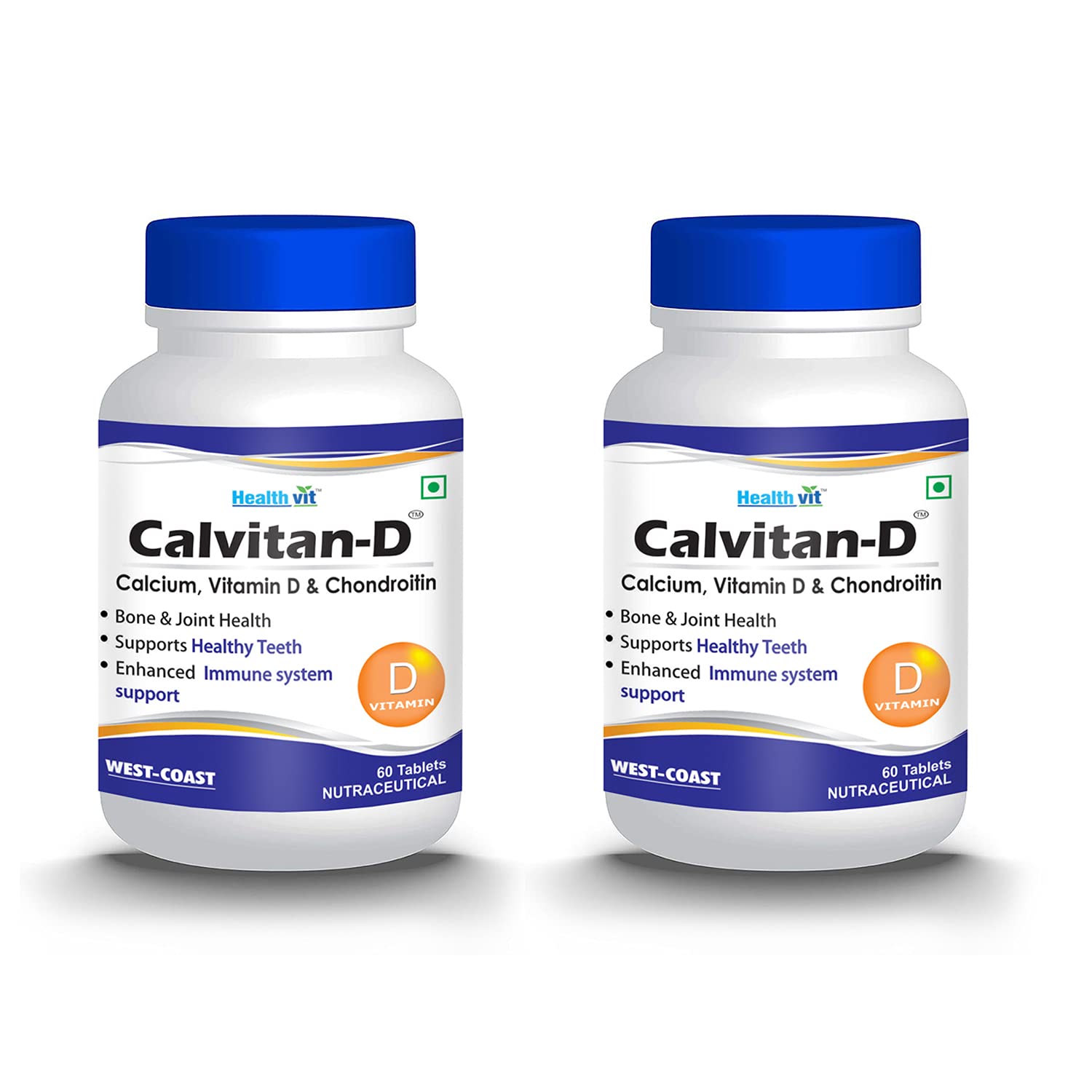 Buy Combo: Healthvit Calcium-Vitamin D Tablets for Bone Health – The ...