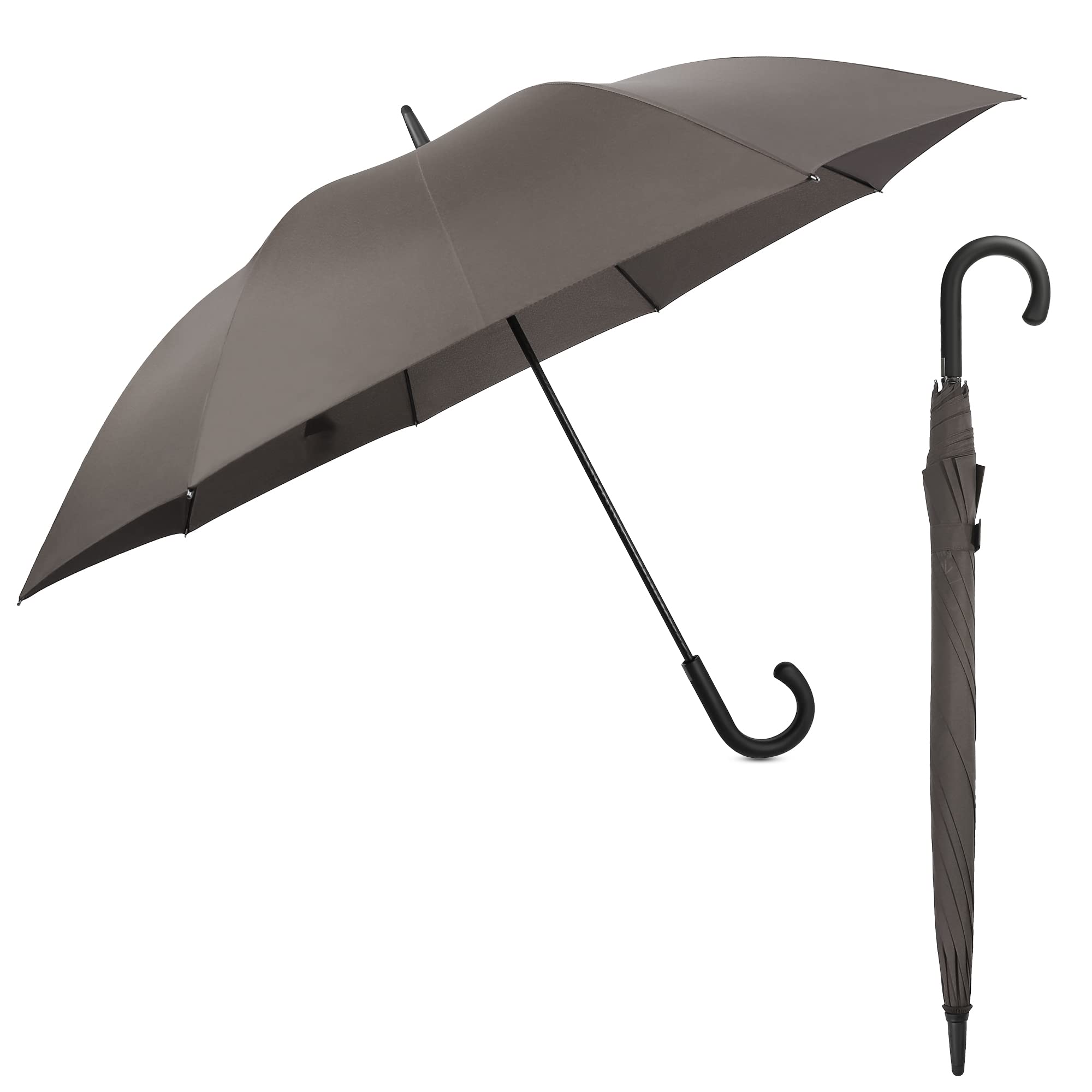 Buy Single Fold Umbrella - Auto Open, Waterproof Pongee | Brown – The ...