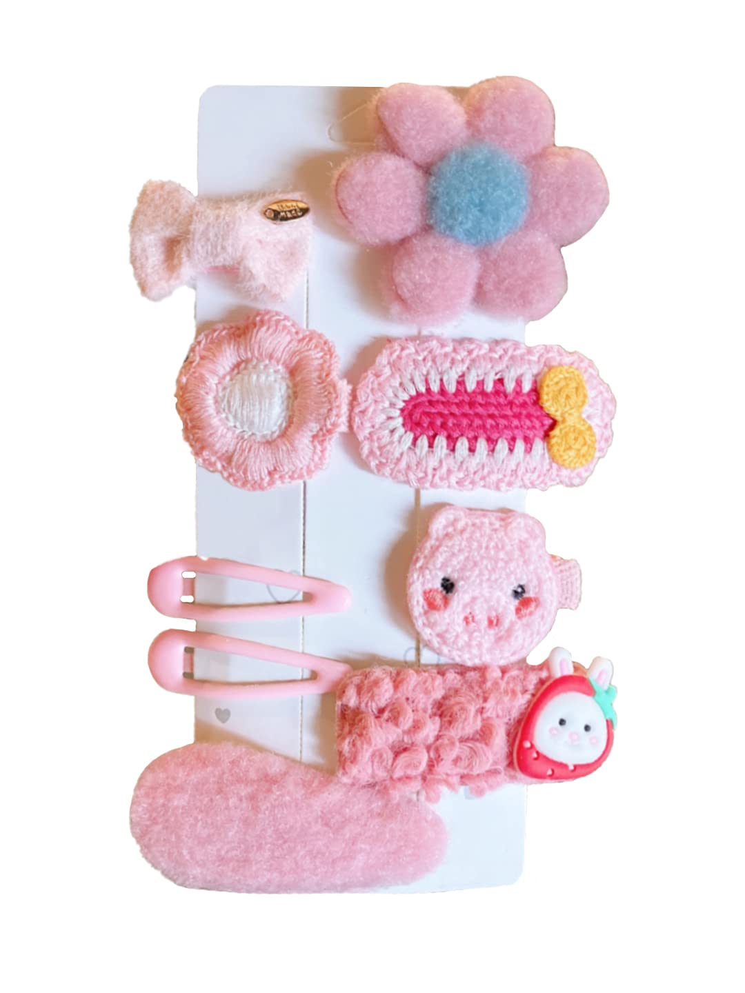 Buy Combo: Cute Character Hair Clips for Kids | 8 Pack | Pink – The ...
