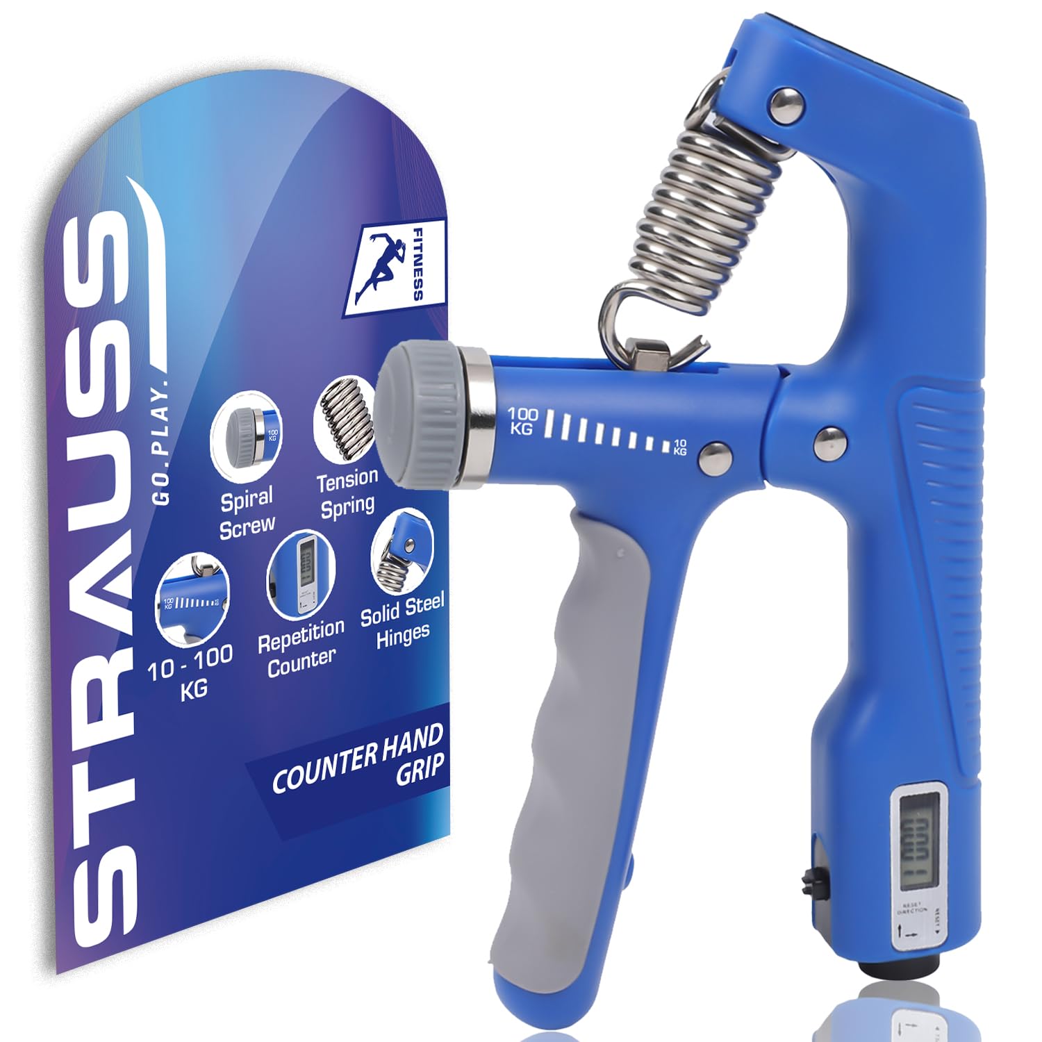 Buy Strauss A-Shape Hand Grip - Adjustable Resistance (Blue) – The ...