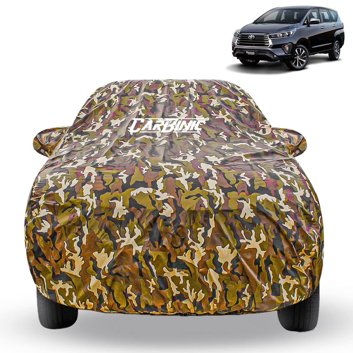 CARBINIC Waterproof Car Body Cover for Toyota Innova Crysta 2021 | Dus ...