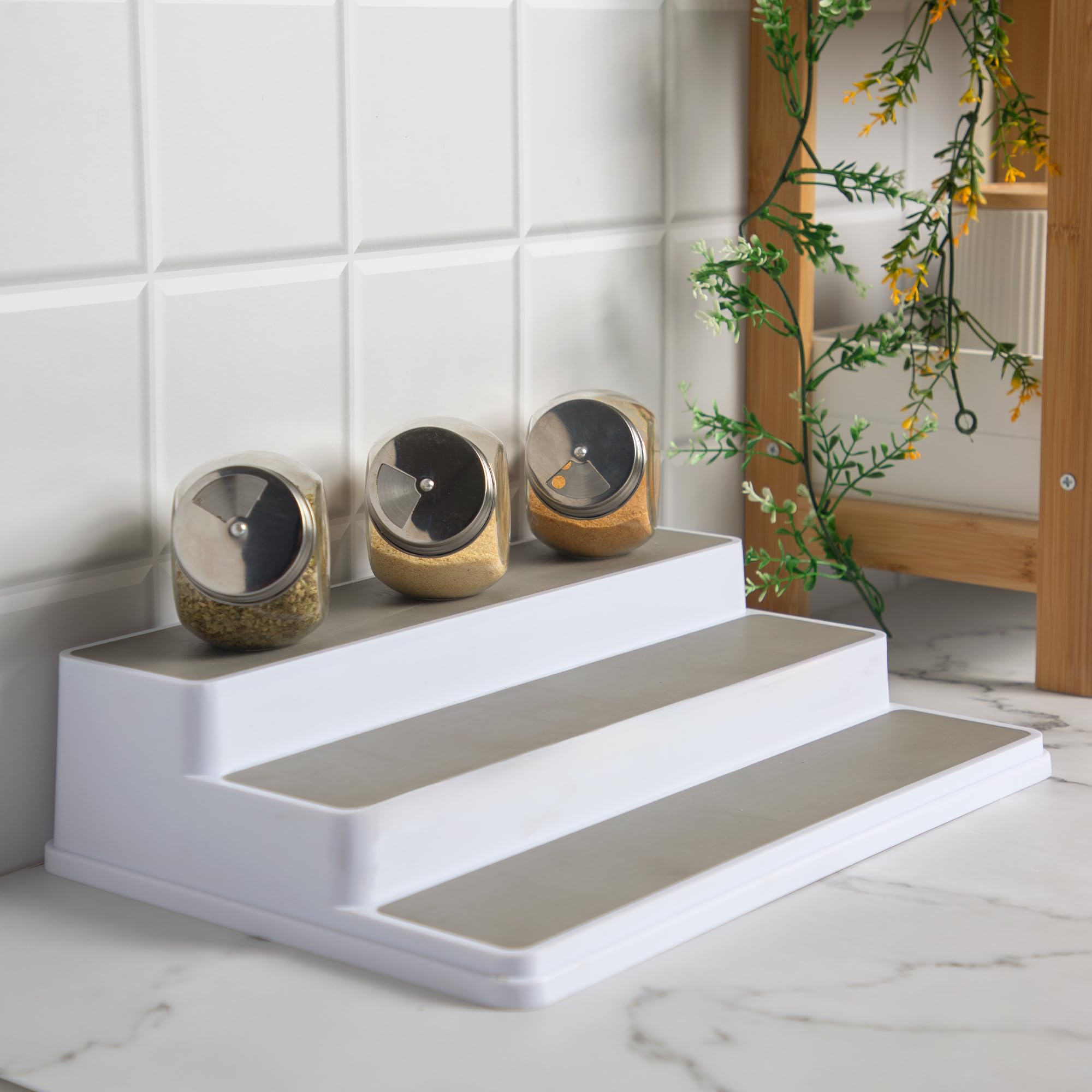 Anko 3 Tier Stair Step Design organiser with non-Slip Base | Spice Hol ...