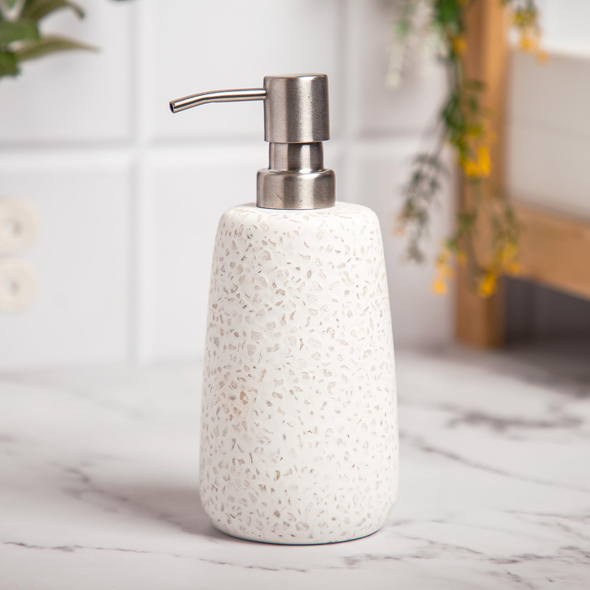 Anko Terrazzo Soap Dispenser - Elegant Bathroom Accessory | 130 ml Cap ...