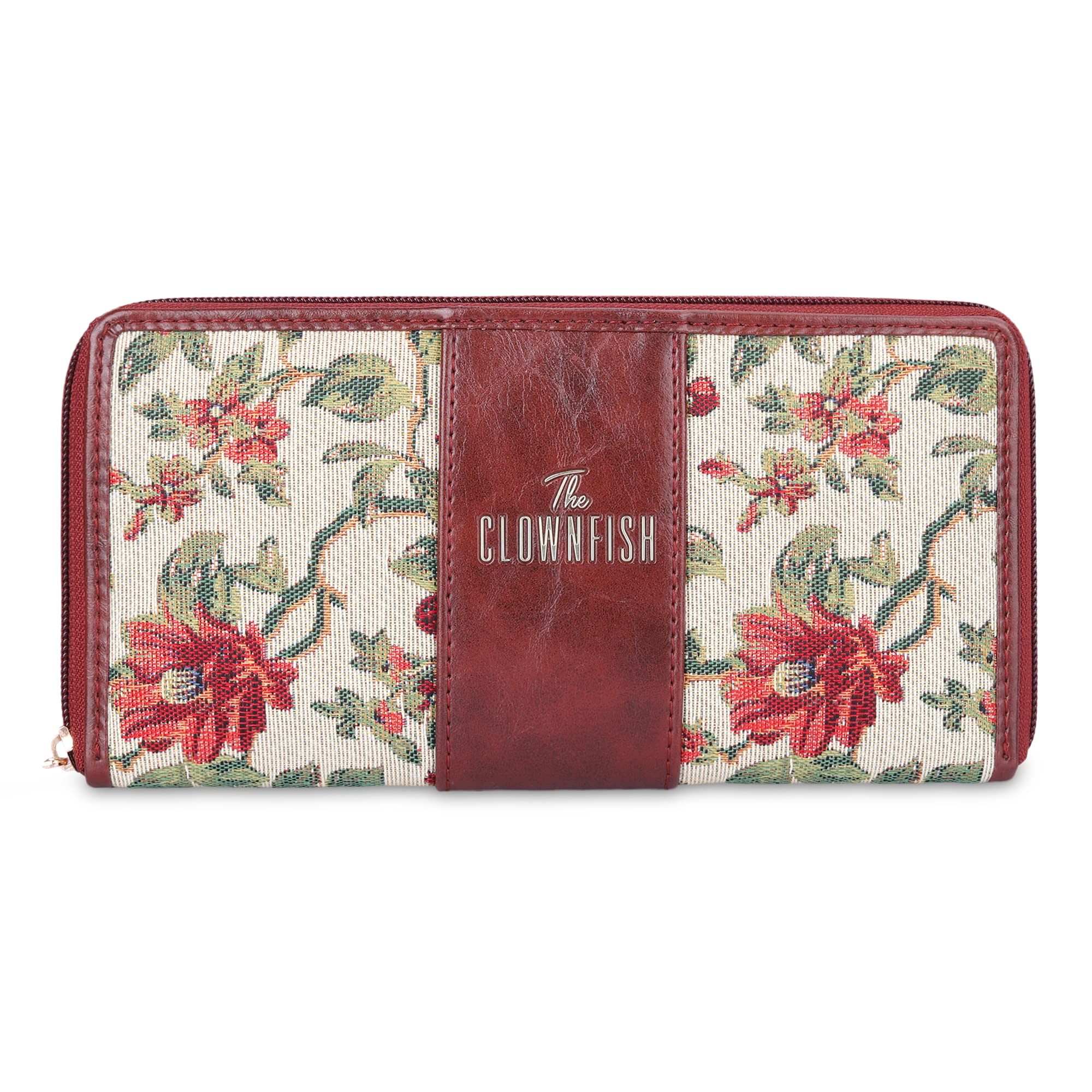 Buy Aria Zip Around Tapestry Wallet | Off White Floral – The Better Home