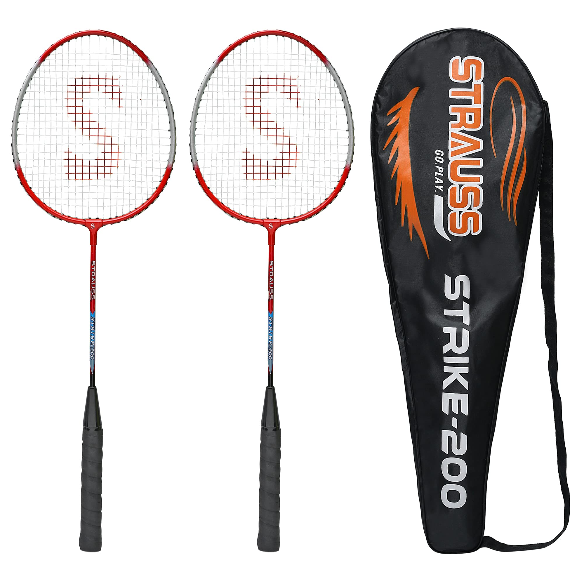 Buy Combo: Strauss Badminton Racket Pair - Ultra-Light | Strike 200 ...