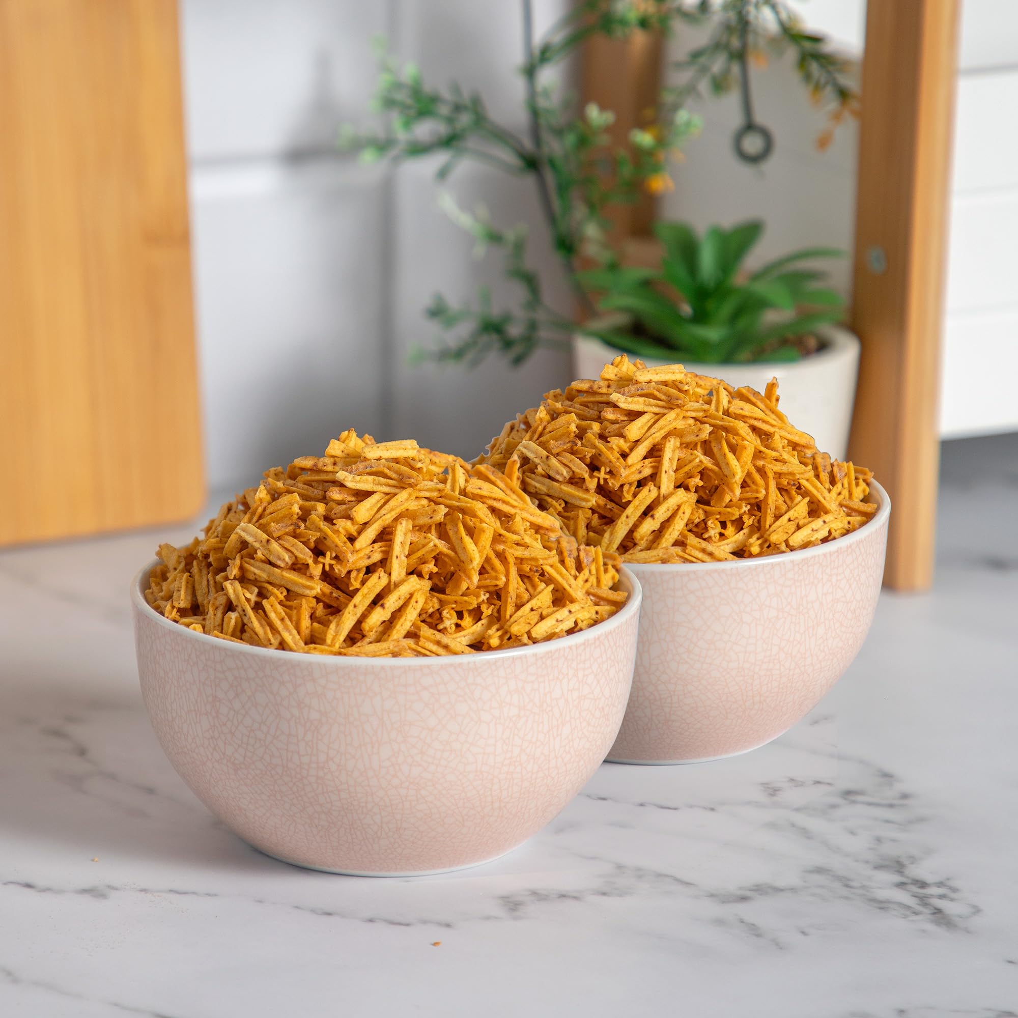 Anko Bella Small Bowl Set of Two| Ideal for Snacks, Rice, Salad, Noodl ...