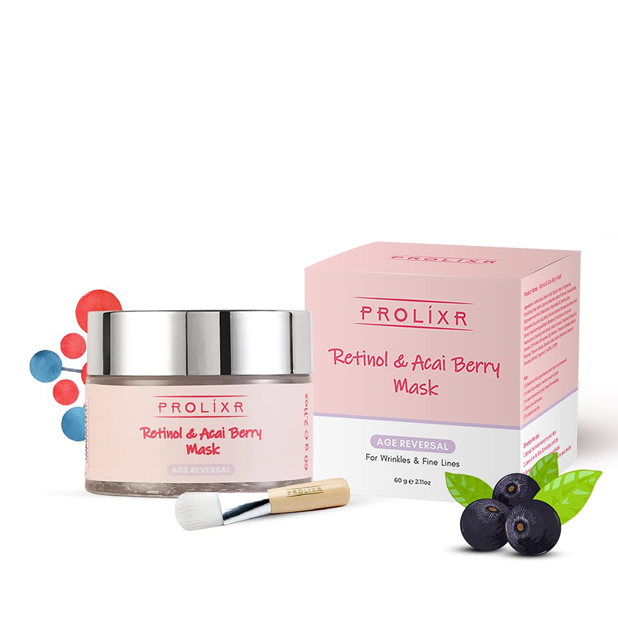 Buy Prolixr Retinol & Acai Berry Face Mask - 60gm | Hydrating – The ...
