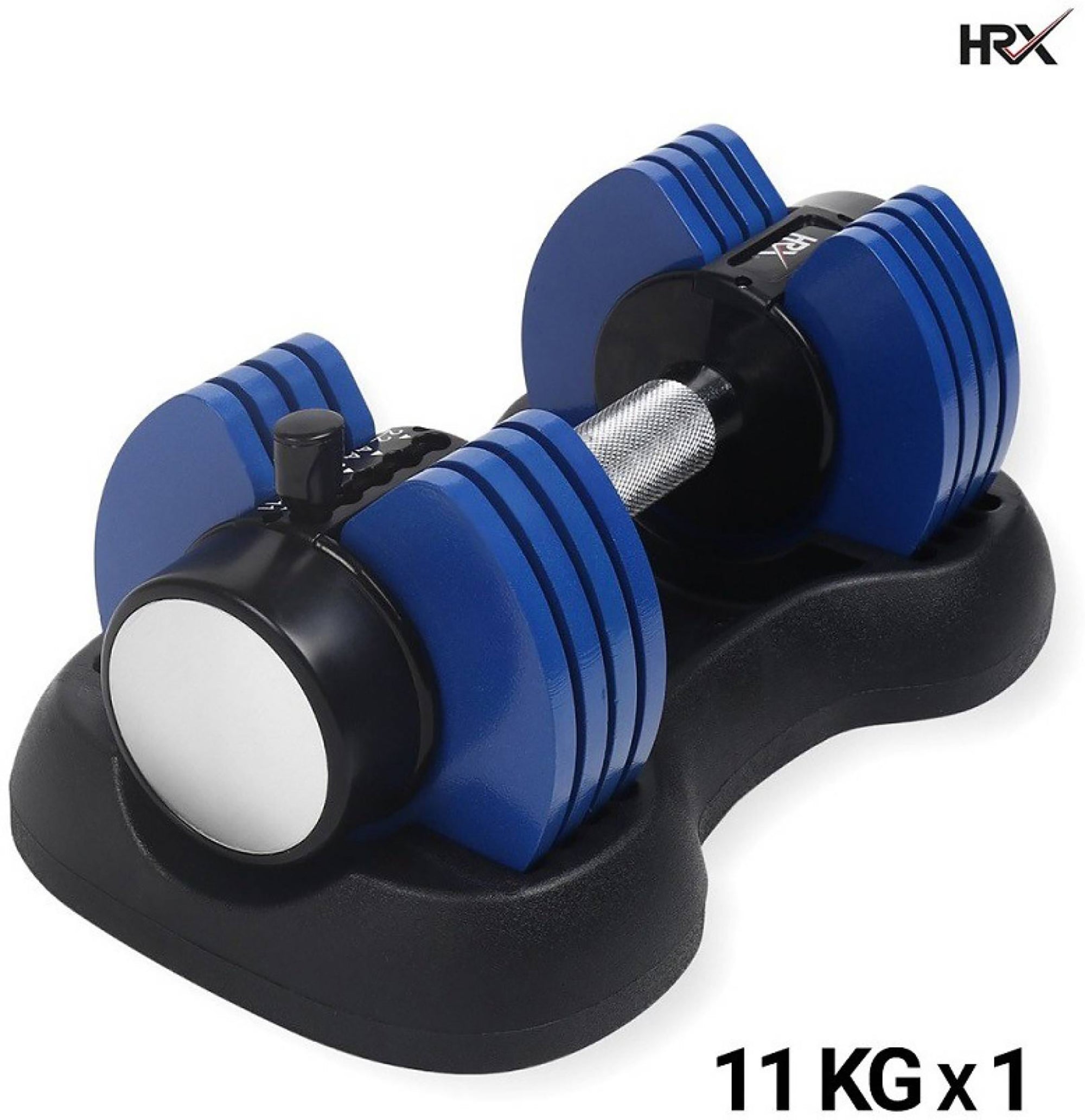 Buy Adjustable Iron Smart Dumbbells - 2.5kg to 11kg | Blue – The Better ...