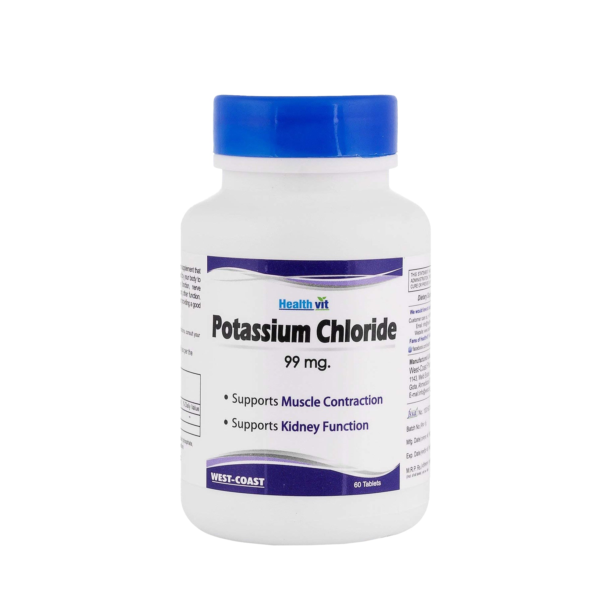 Buy Healthvit Potassium Chloride Tablets - 60 Count – The Better Home