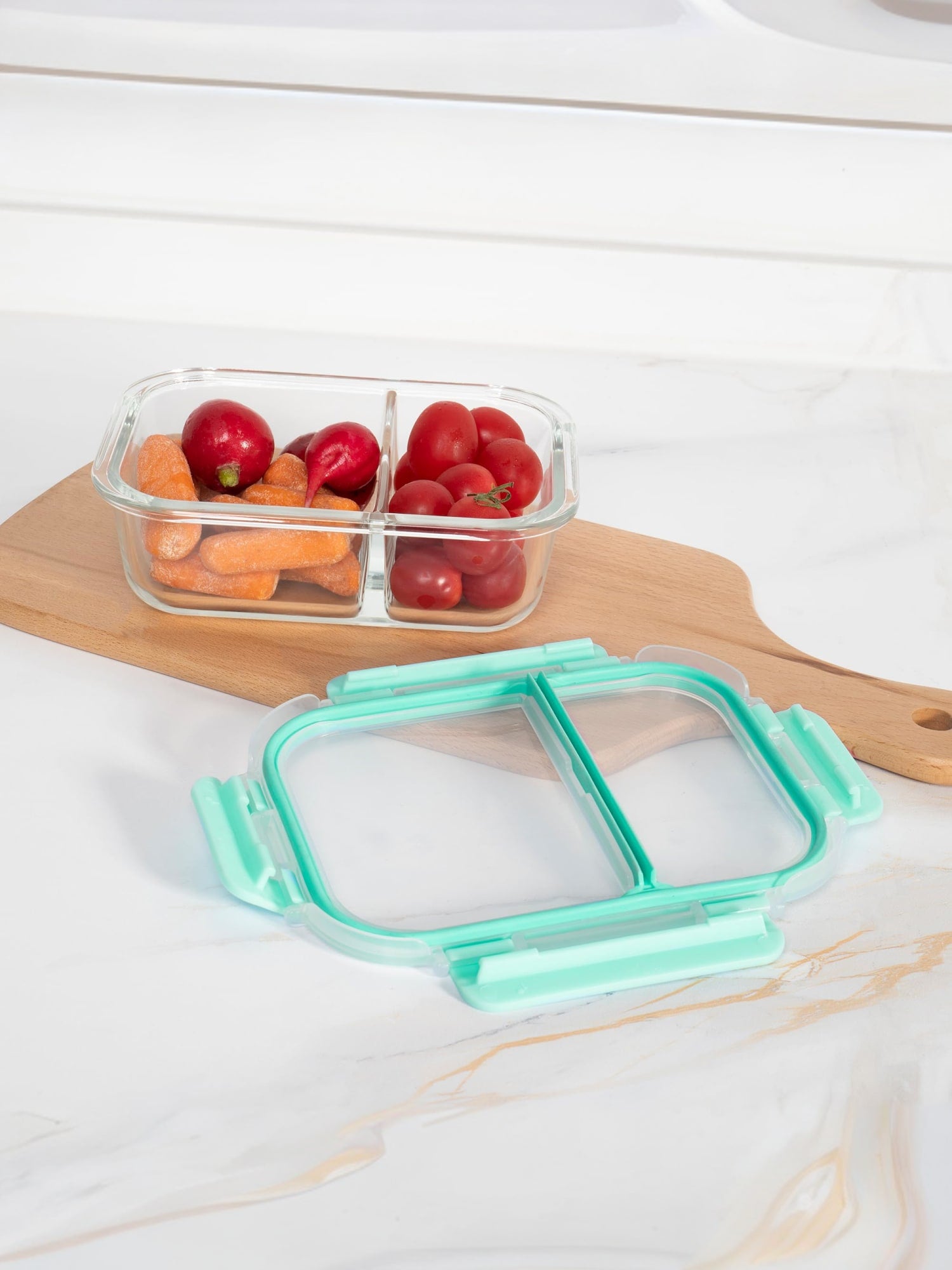 Buy Glass Tiffin Box - Leak-Proof, Airtight | 570 ml | Transparent ...