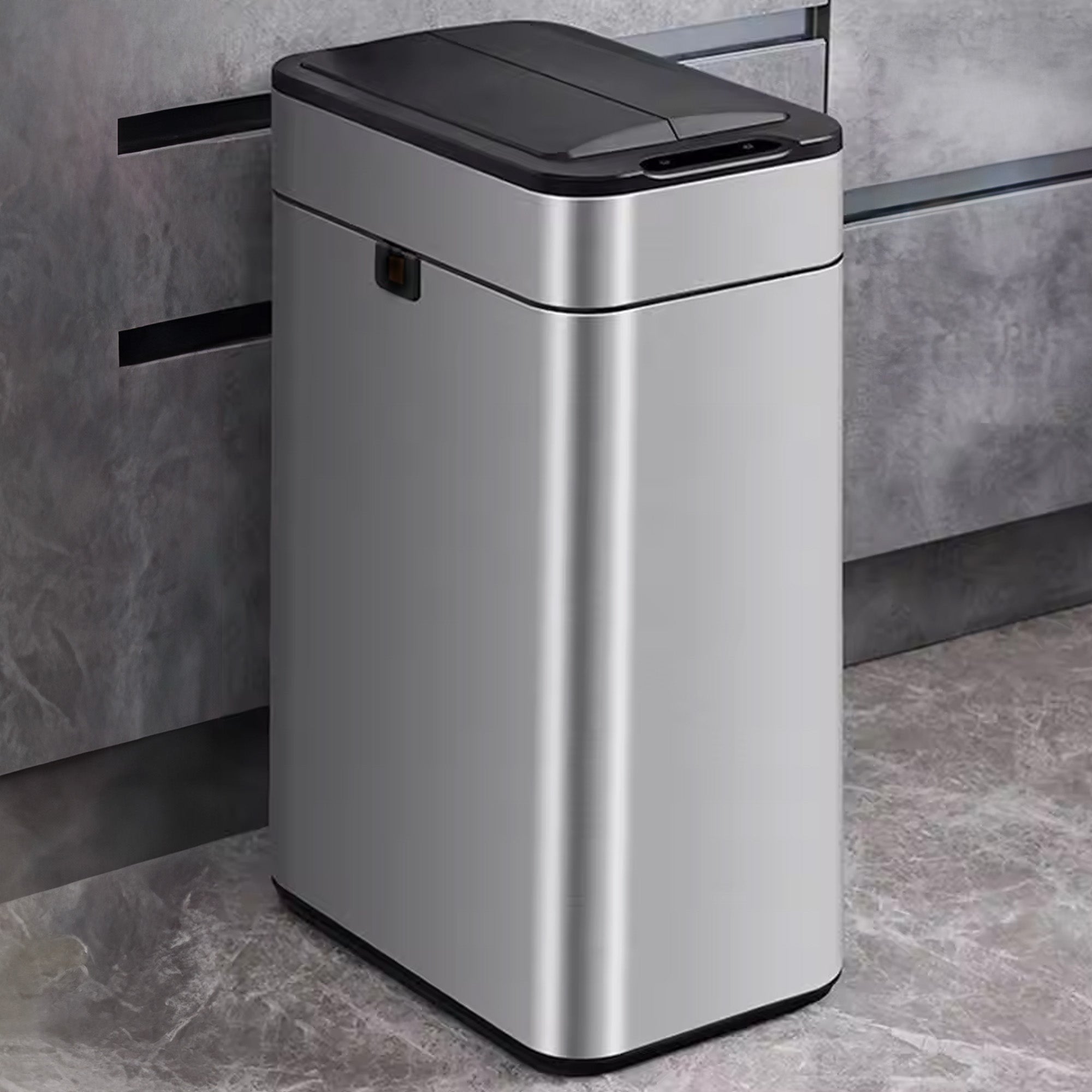 Buy 40L Stainless Steel Dustbin with Motion Sensor Lid | Silver – The ...