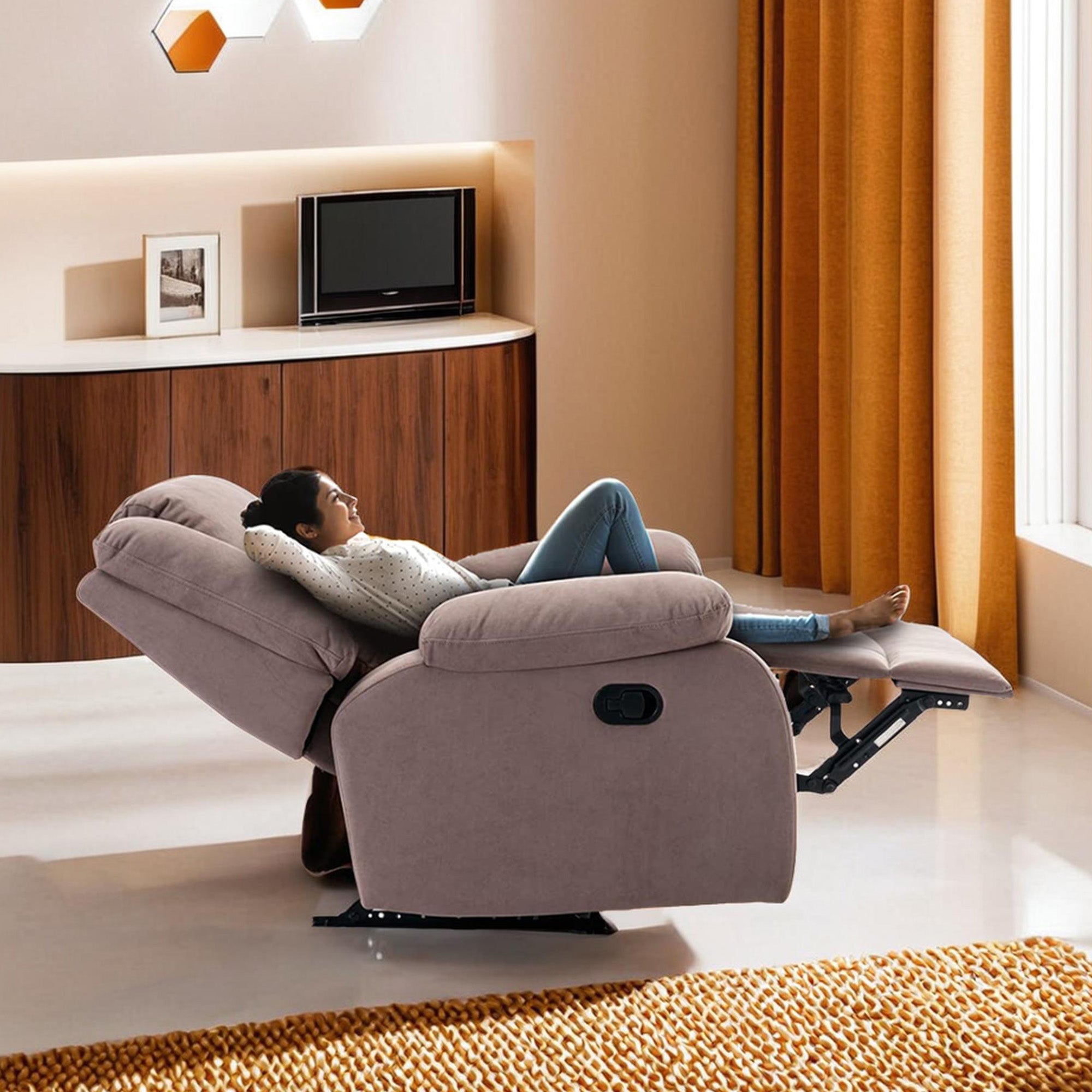 Buy Single Seater Velvet Recliner - Sturdy Frame & Comfort – The Better ...
