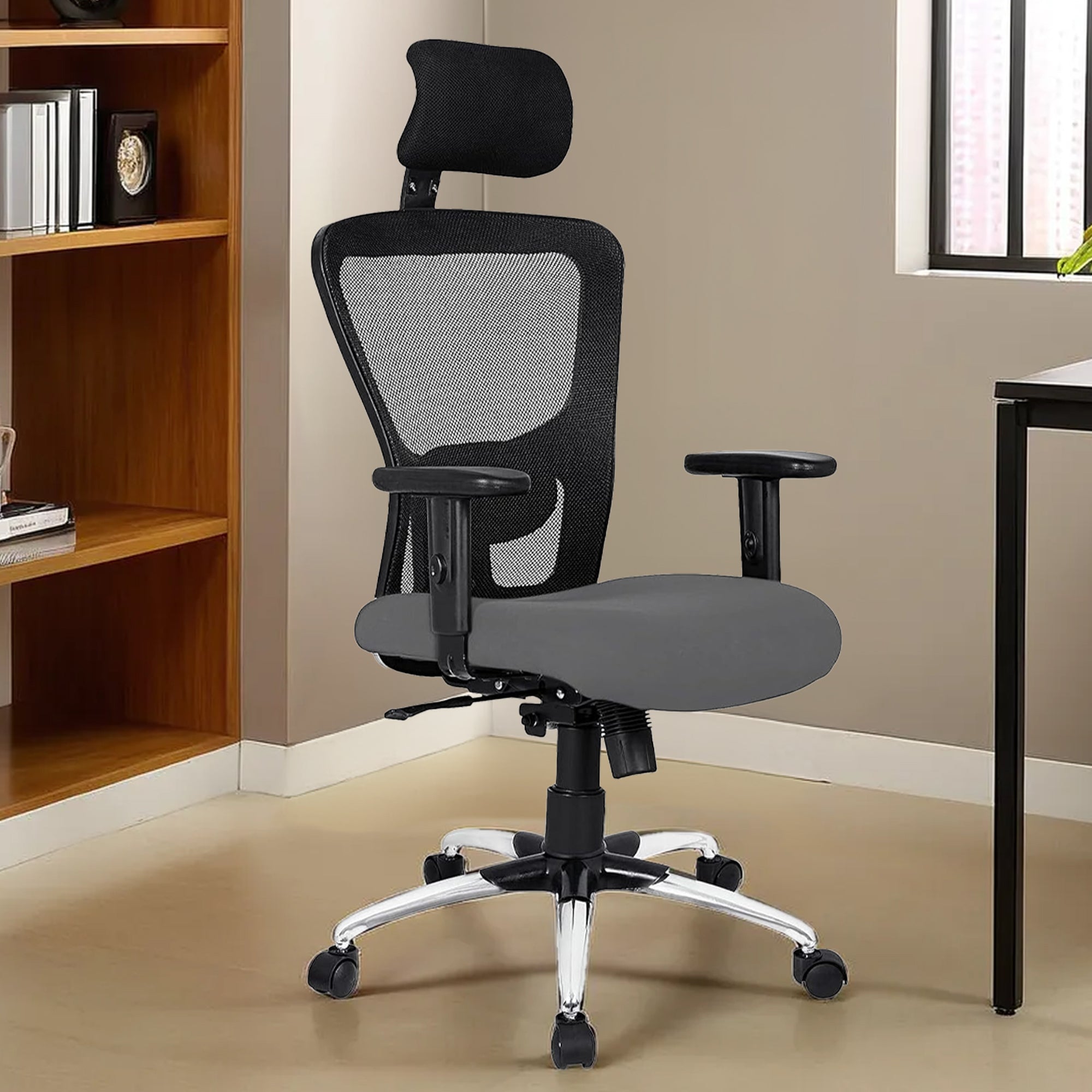 Buy SAVYA HOME Beatle High Back Ergonomic Office Chair | Grey – The ...