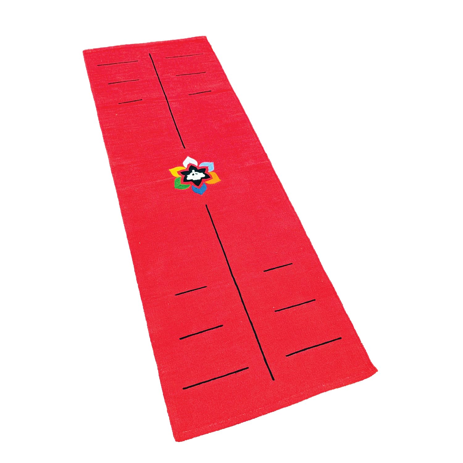 Buy Pure Cotton Yoga Mat - Eco-Friendly, Anti Slip | 2X6 feet | Red ...