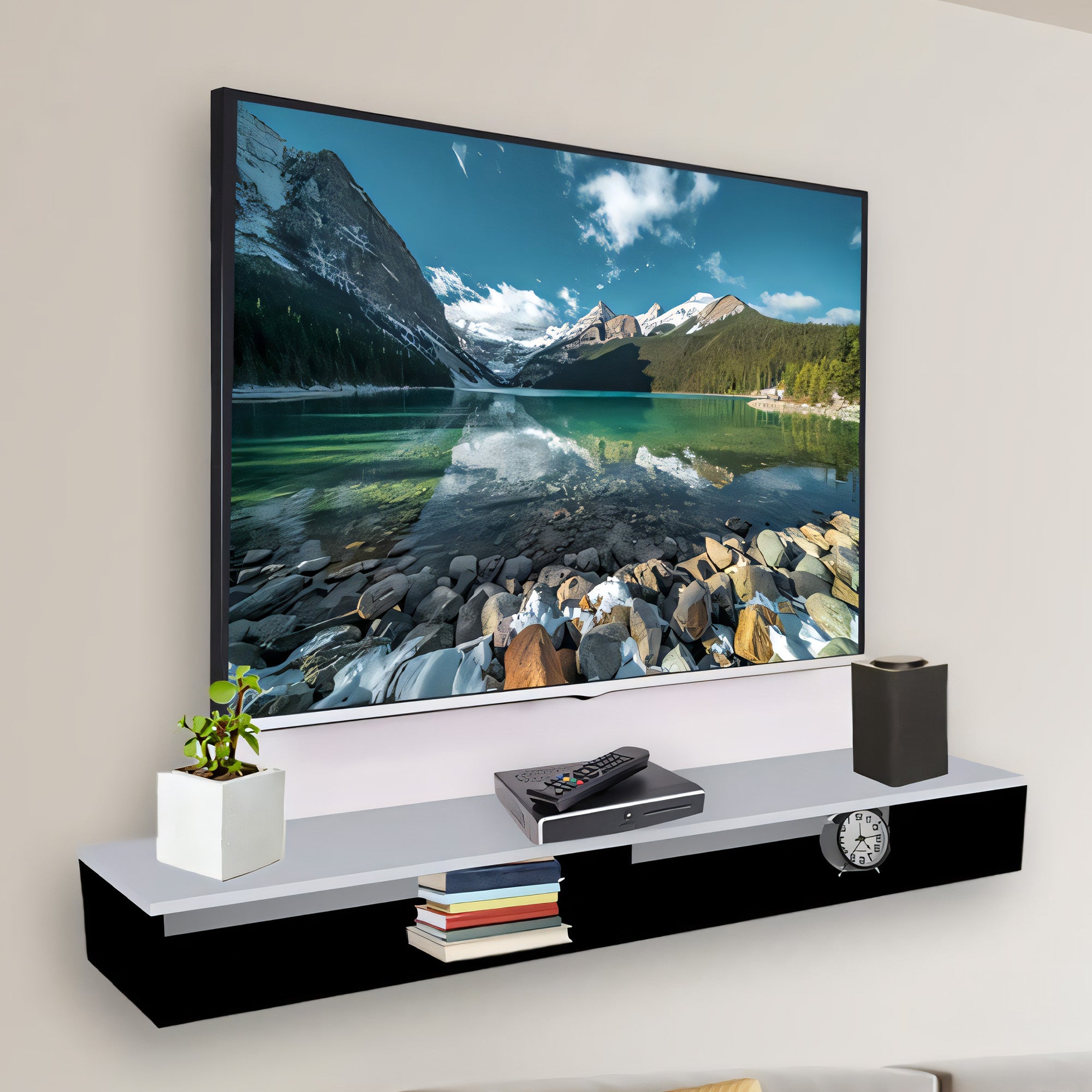 Buy SAVYA HOME Wall Mount TV Unit: Elegant Storage Rack – The Better Home