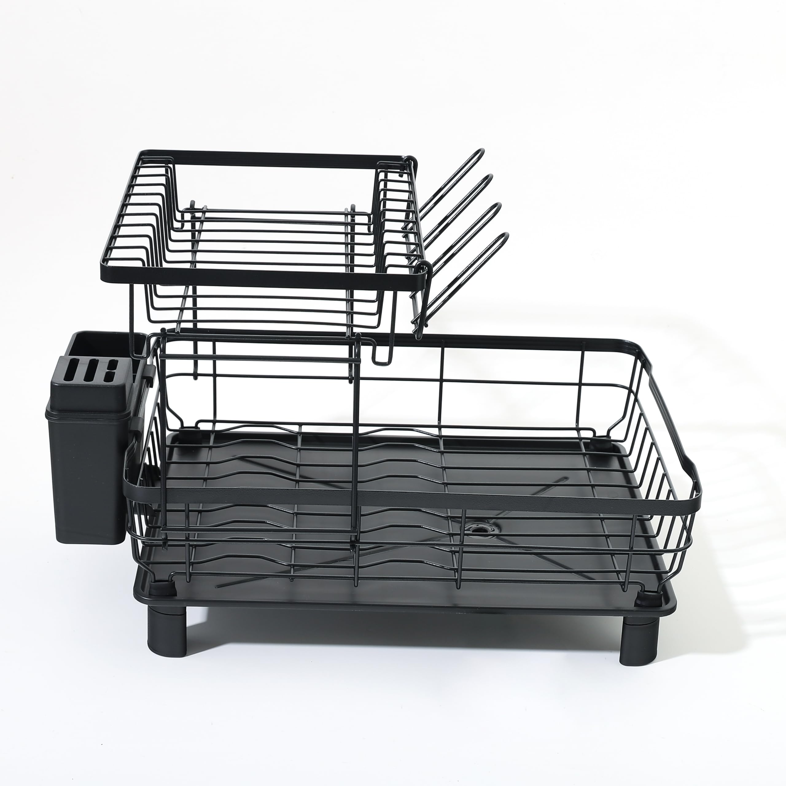 UMAI 2 Tier Iron Kitchen Rack with Utensils Basket Drainer | Dish Drai ...