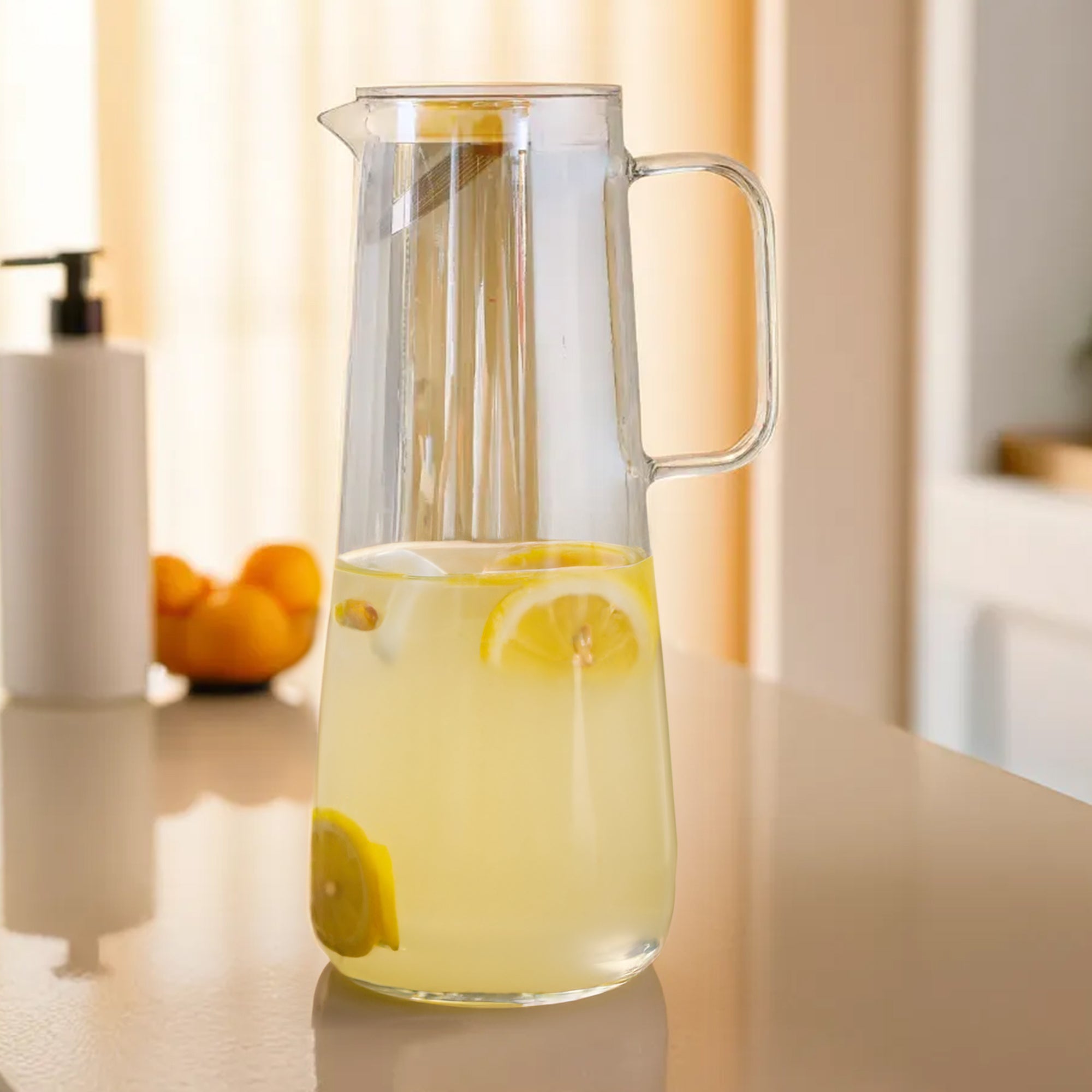 UMAI Borosilicate Glass Water Jug with Airtight Lid (1.8L) | Glass Jar ...