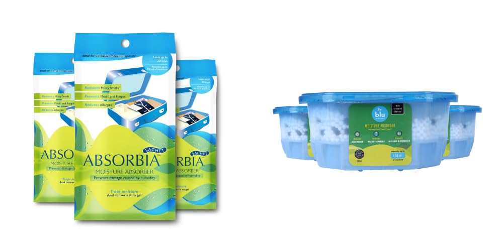Combo: 3-Pack 200ml Moisture Absorber Sachets with Activated Charcoal ...